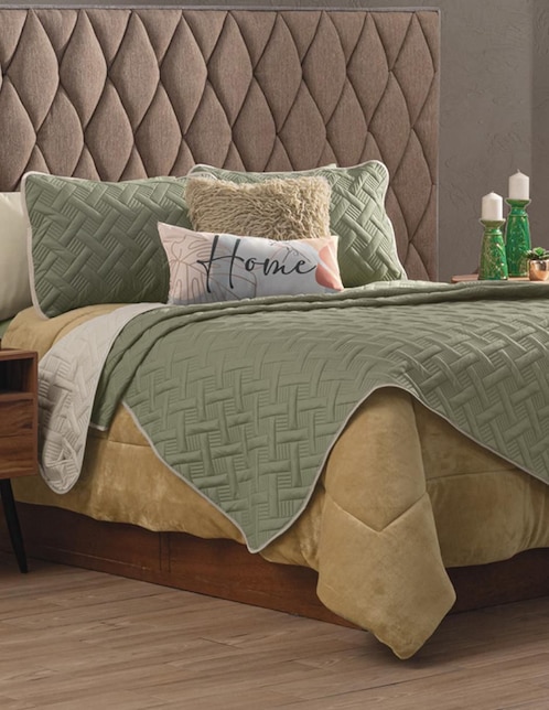 Set de colcha Intima Hogar Green Tea 1