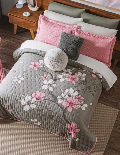 Colcha Concord Cerezo Gris 1