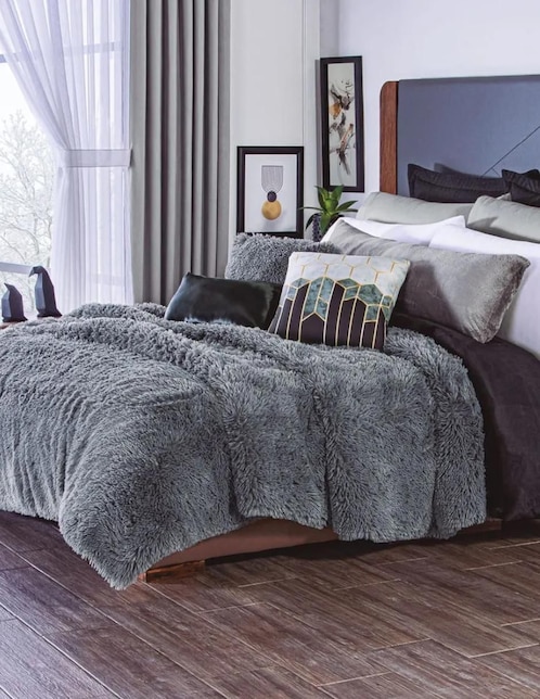 Cobertor Concord Faux Angora estampado texturizado 1