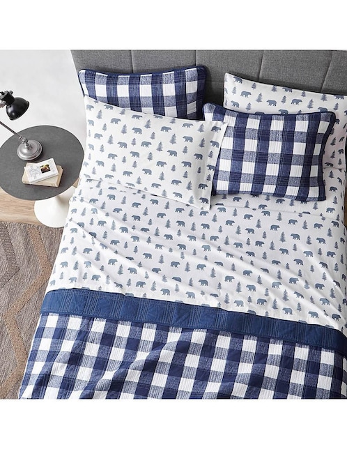 Juego de sábanas de algodón Eddie Bauer Bears & Trees 1