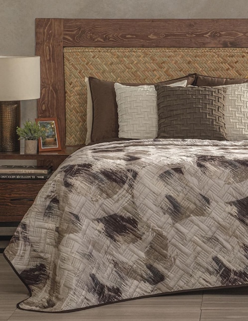 Colcha Intima Hogar Ligera Cacao 1