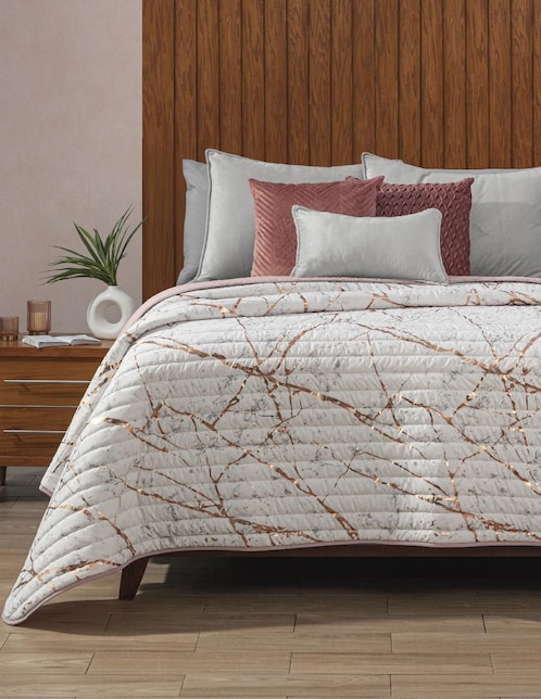 Colcha Intima Hogar Foil Bronce 1
